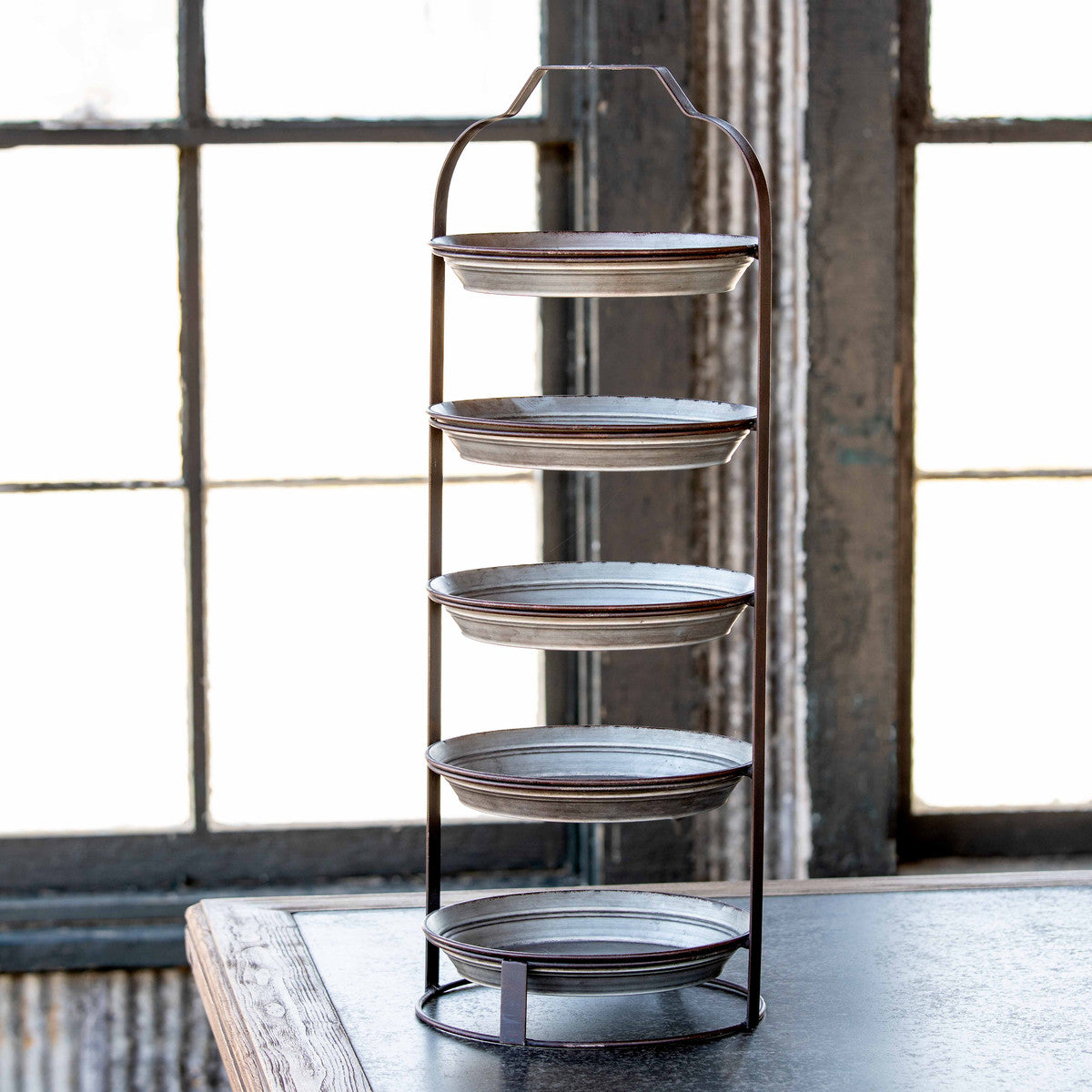 5-Tier Pie Pan Display Rack